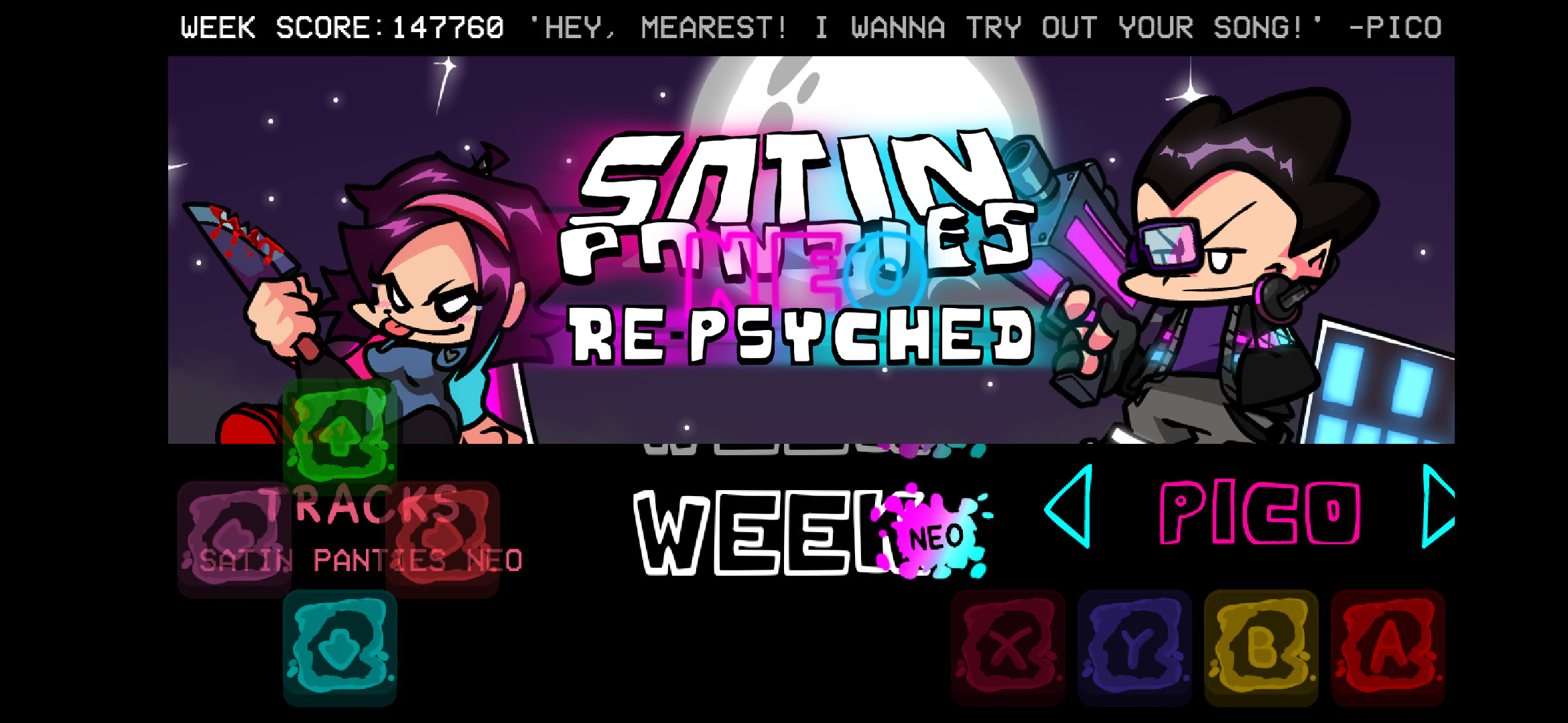 Satin Panties NEO Re-Psyched Mod for Friday Night Funkin' | FNF Mods