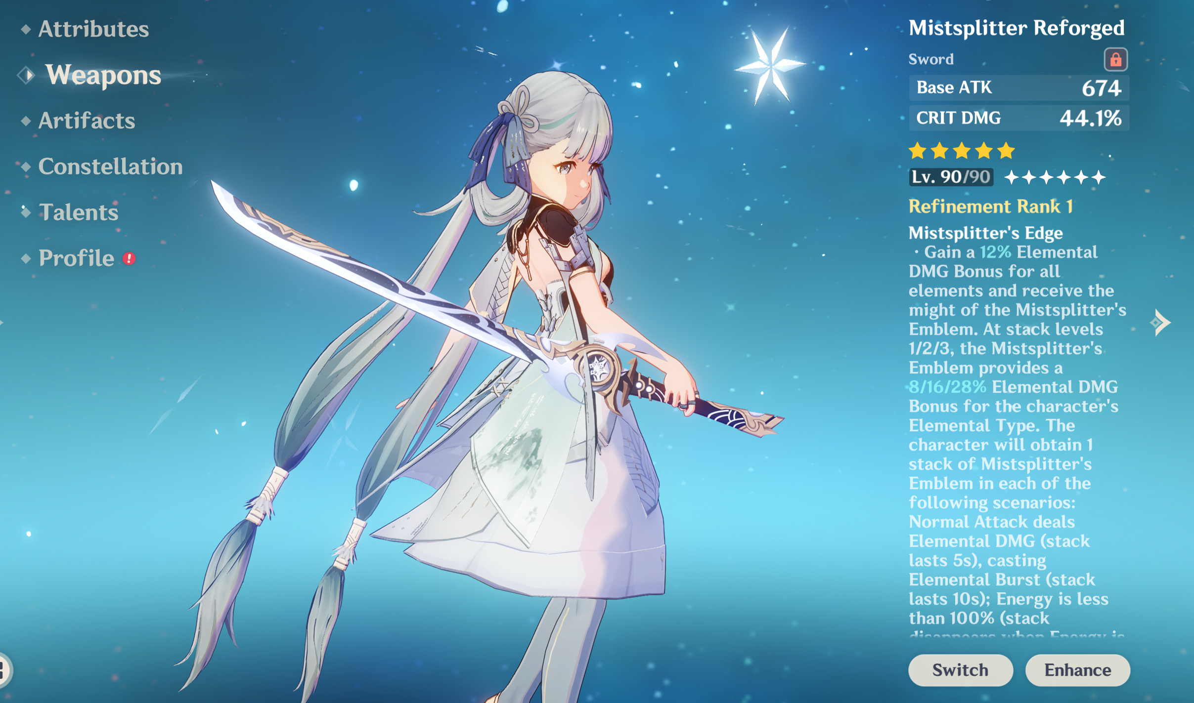 Frosty Mistsplitter Mod for Genshin Impact | GI Mods