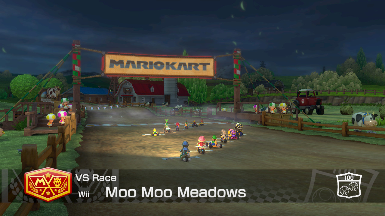 Night Moo Moo Meadows Mod for Mario Kart 8 | MK8 Mods