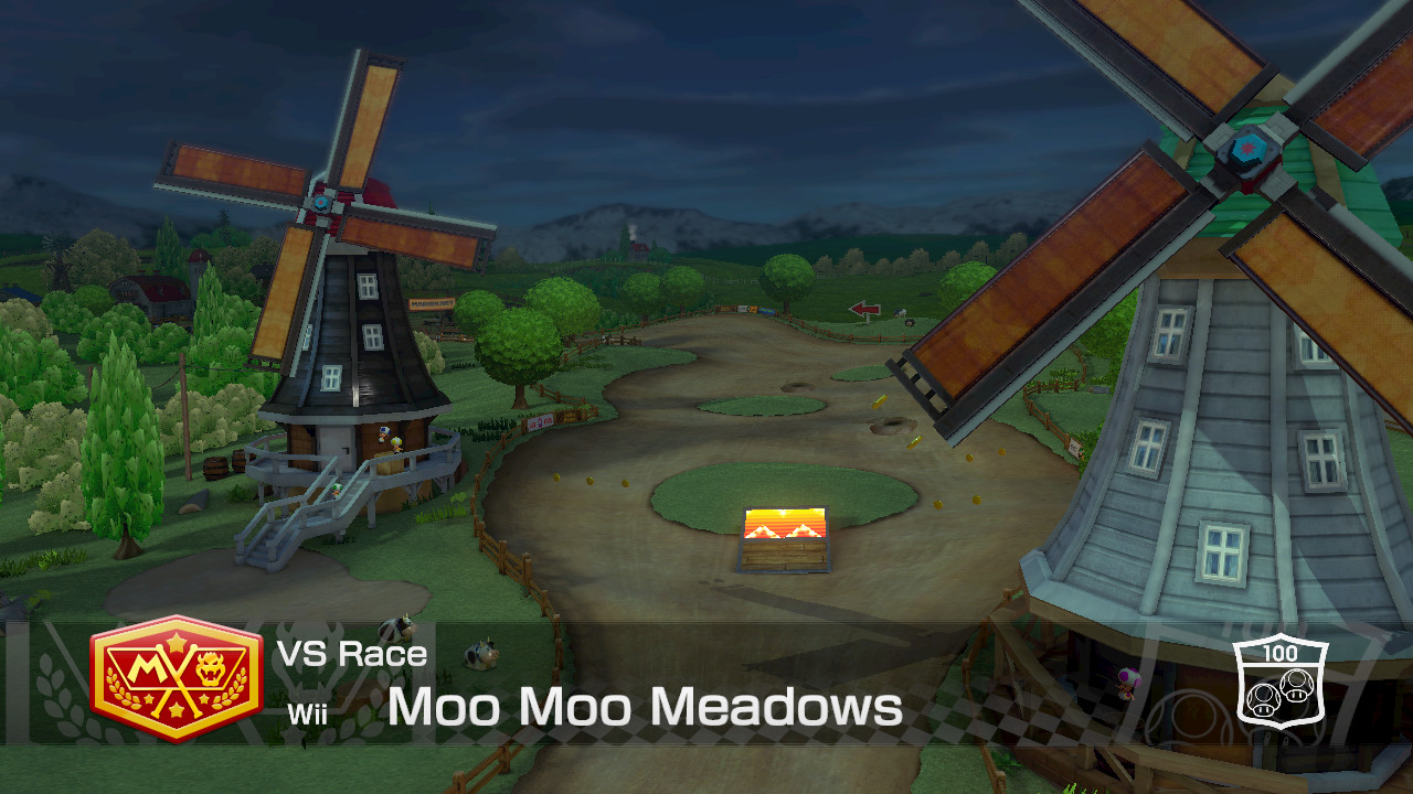 Night Moo Moo Meadows Mod for Mario Kart 8 | MK8 Mods
