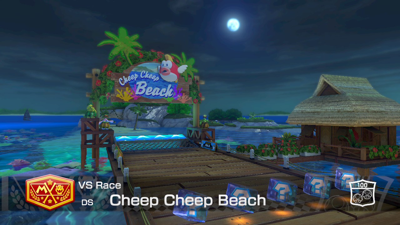 Night Cheep Cheep Beach Mod for Mario Kart 8 | MK8 Mods