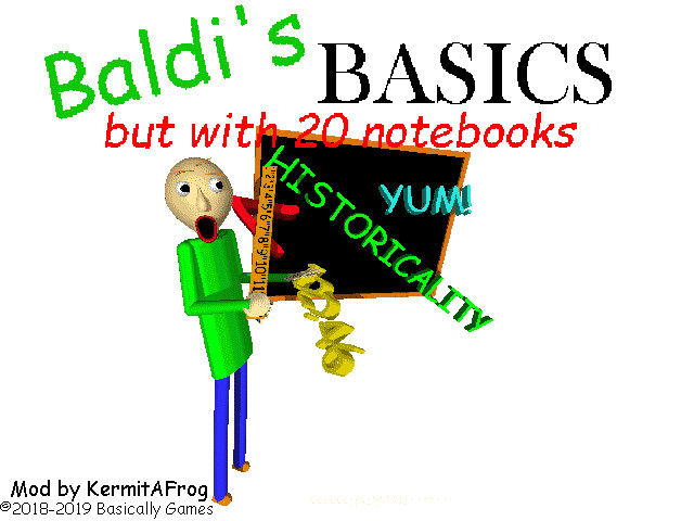 Baldi's Basics but with 20 notebooks Mod for Baldi's Basics | Baldi Mods