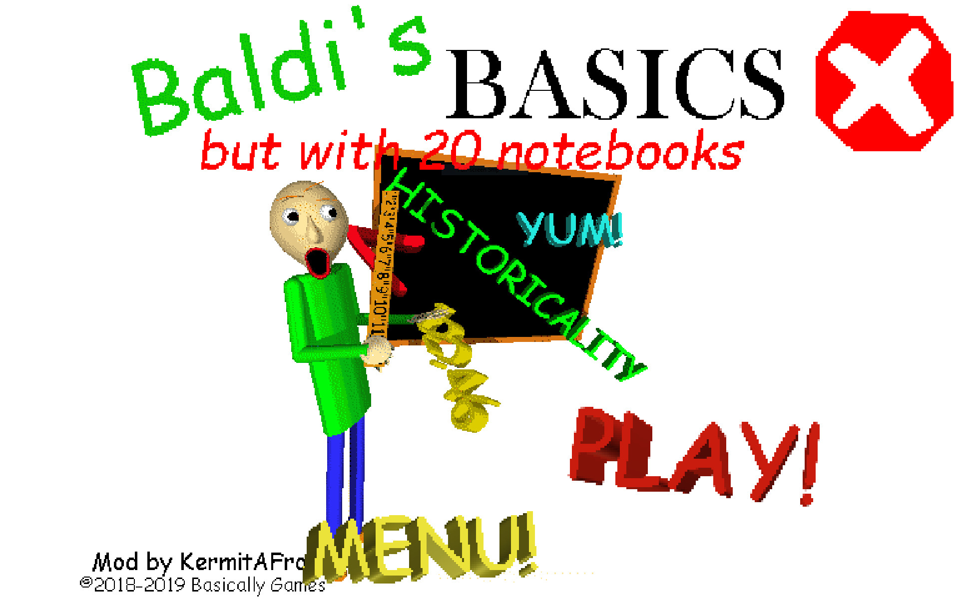Baldi's Basics but with 20 notebooks Mod for Baldi's Basics | Baldi Mods