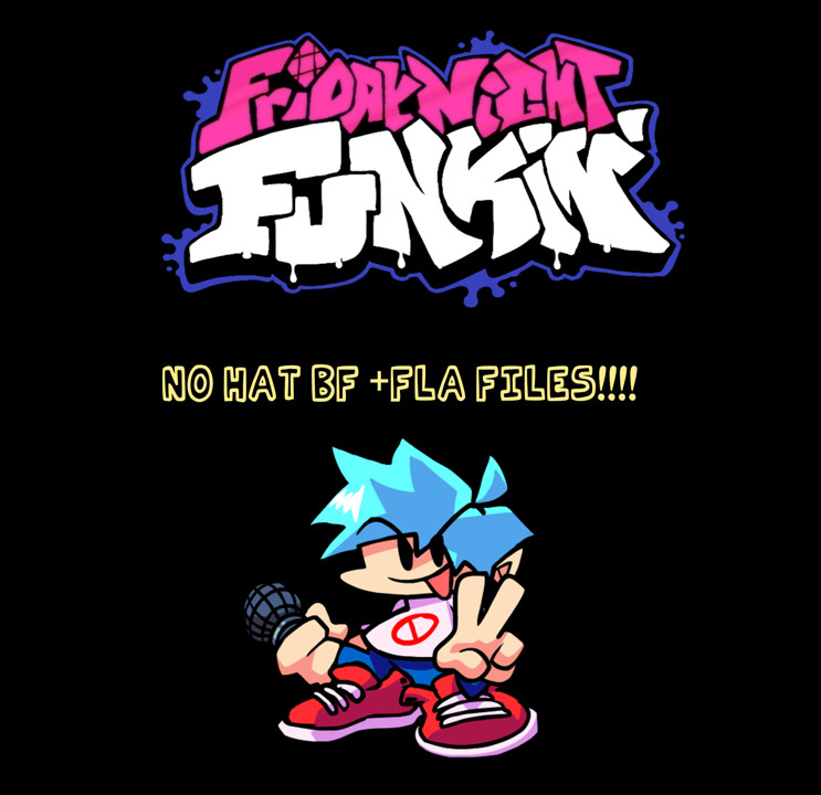 No Hat BF + FLA Files Mod for Friday Night Funkin' | FNF Mods