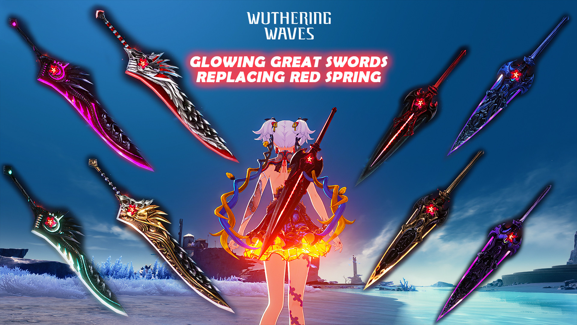 Woju - Glowing Great Swords Replacing Red Spring Mod for Wuthering ...