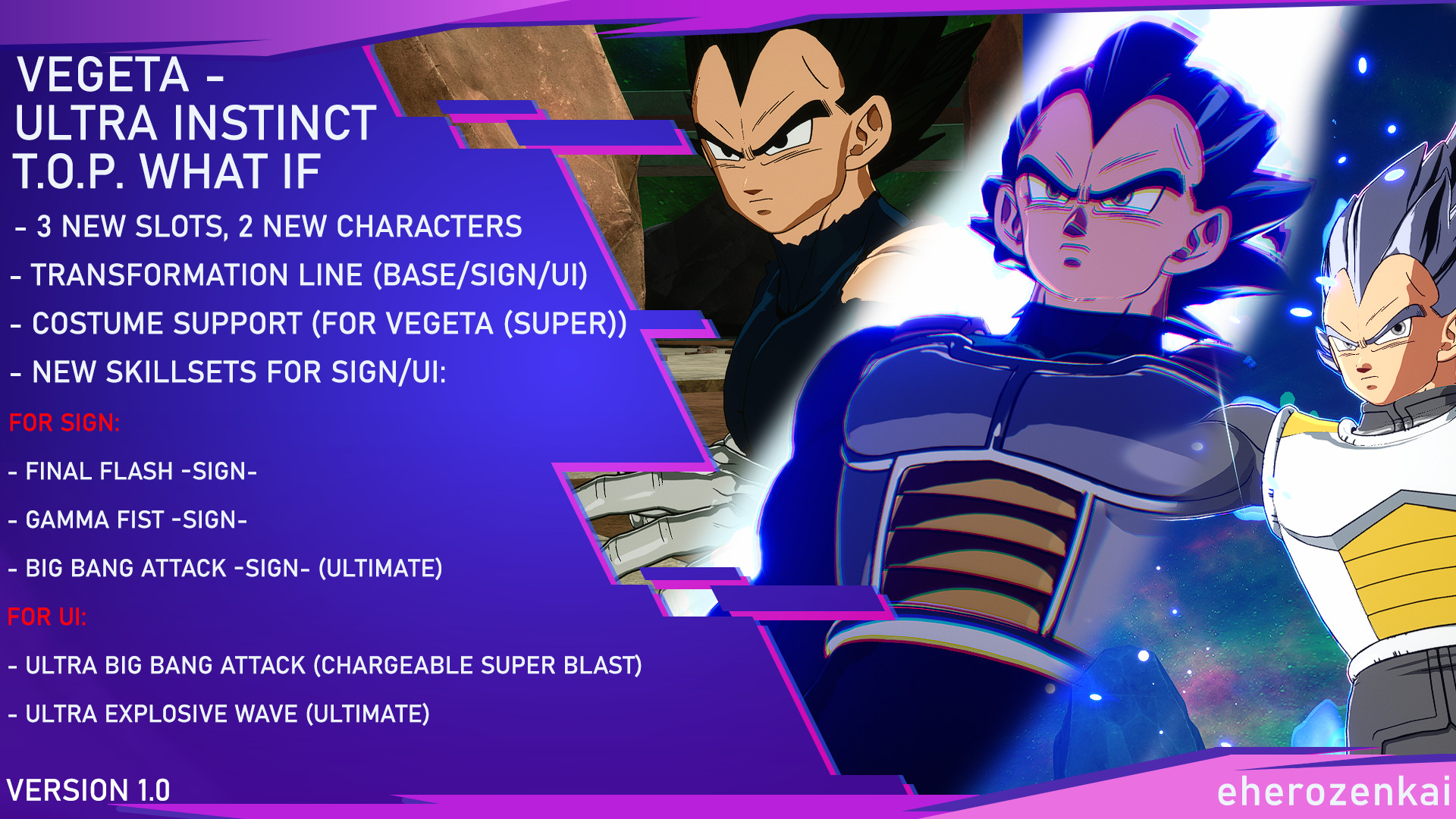 Vegeta Ultra Instinct [WORKS ON NEW 12/12 UPDATE] Mod for Dragon Ball ...