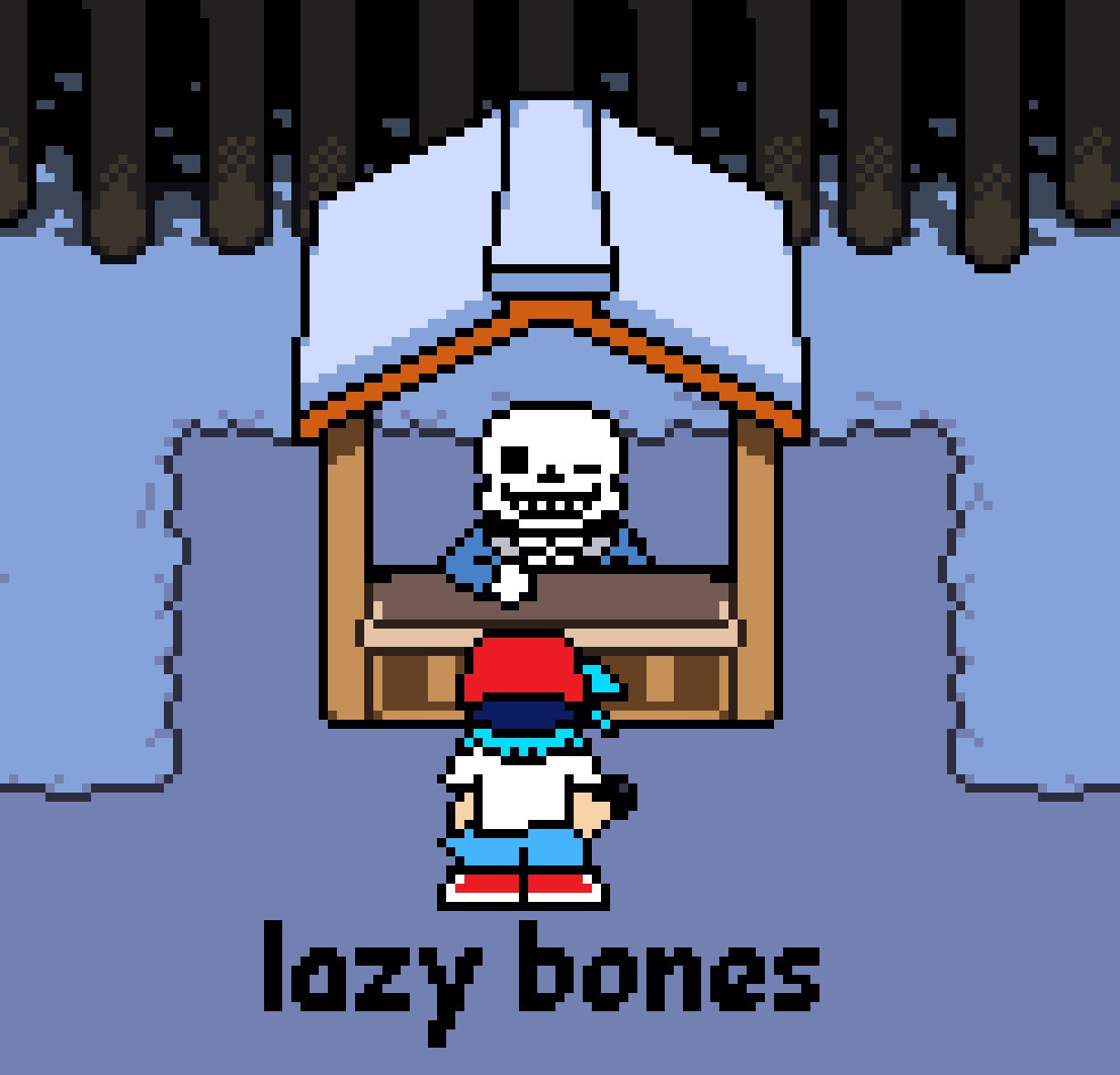 FNF Lazybones in style of Undertale Mod for Friday Night Funkin' | FNF Mods