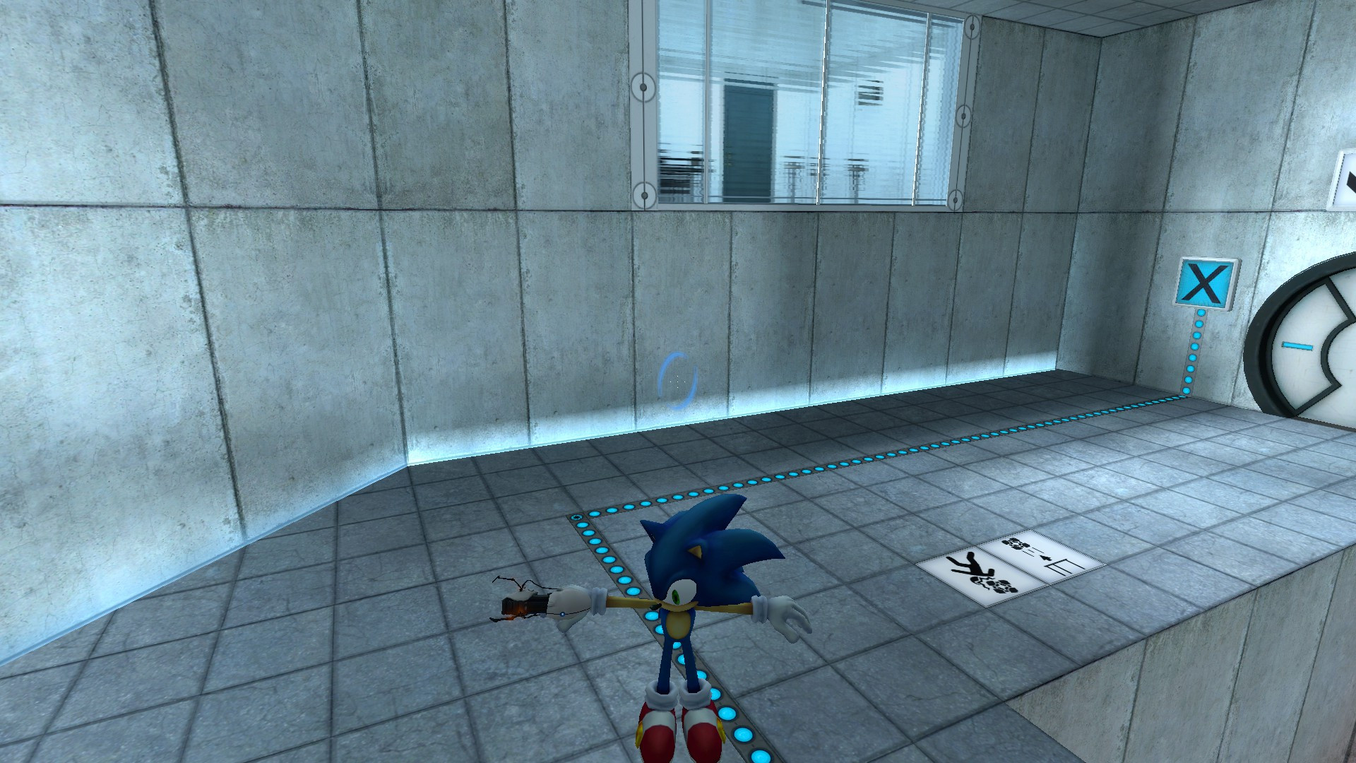 Sonic Over Chell (T-Pose Edition) Mod for Portal | PRTL Mods