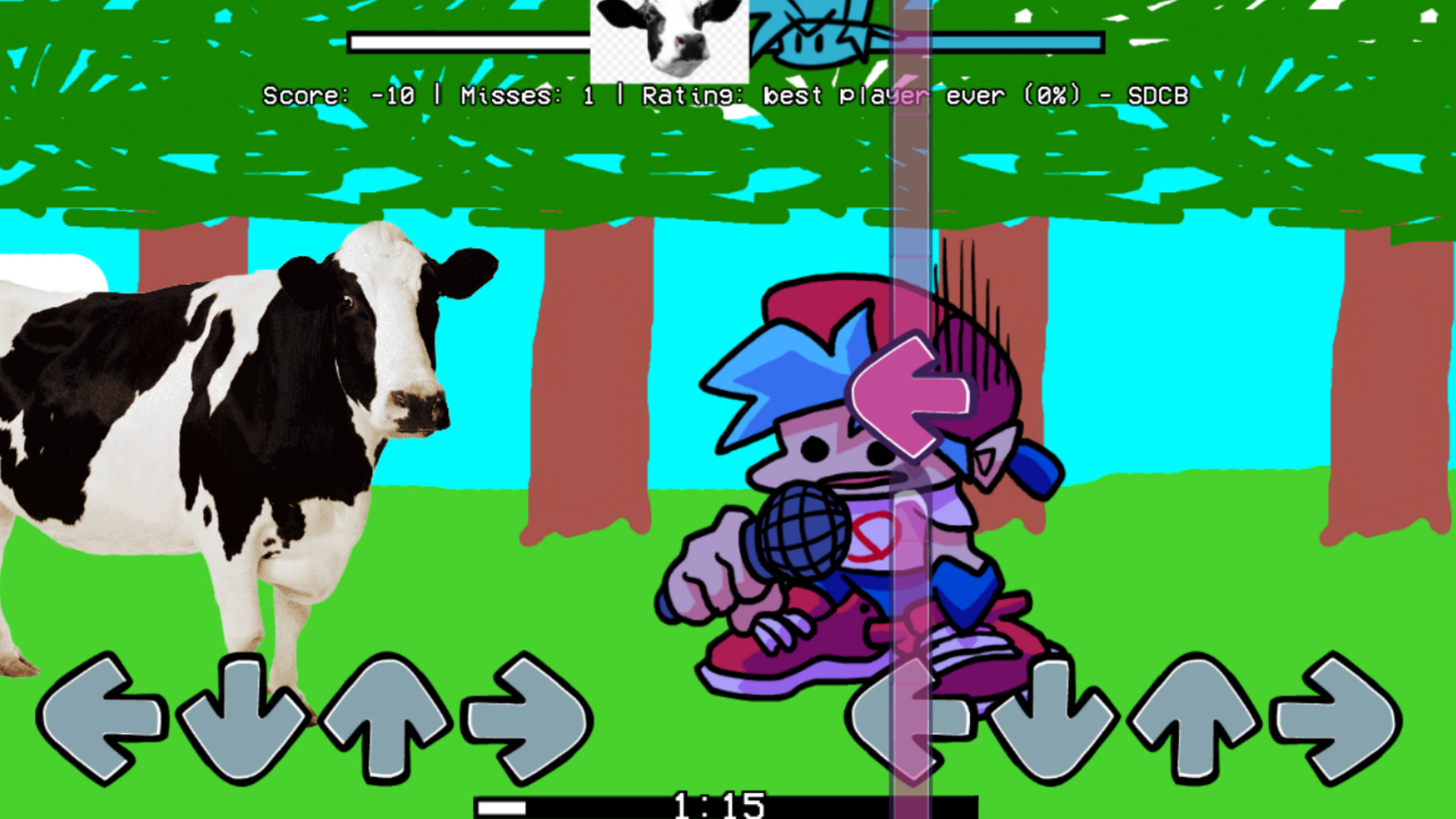 FNF' vs a random cow [Small Update] Mod for Friday Night Funkin' | FNF Mods
