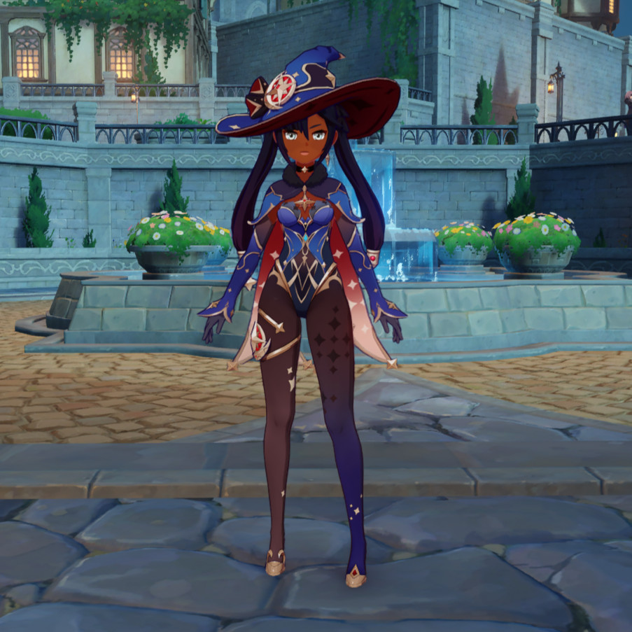 Dark-skinned Mona Mod for Genshin Impact | GI Mods