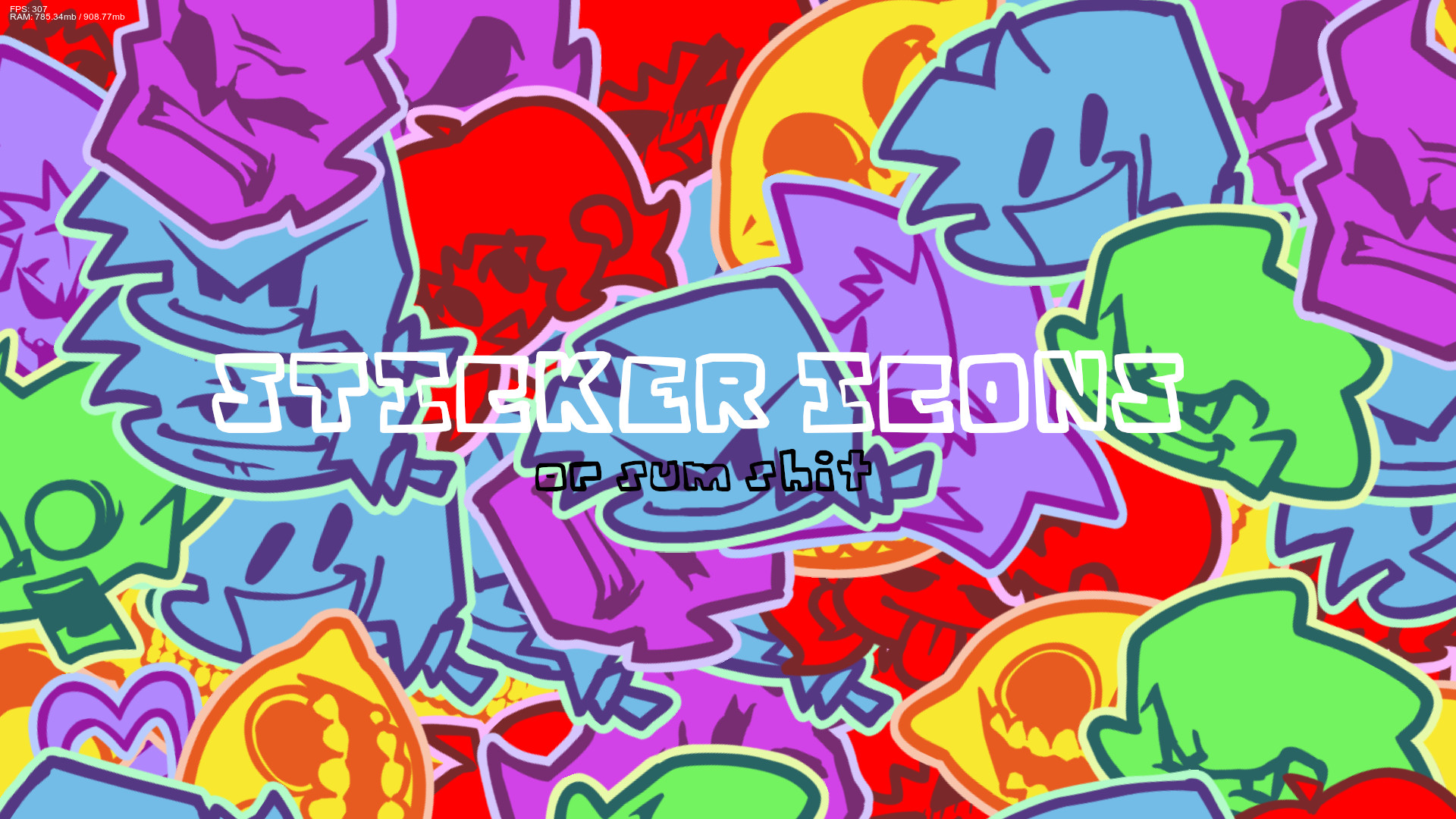 Sticker Icons [V-Slice] (outdated) Mod for Friday Night Funkin' | FNF Mods