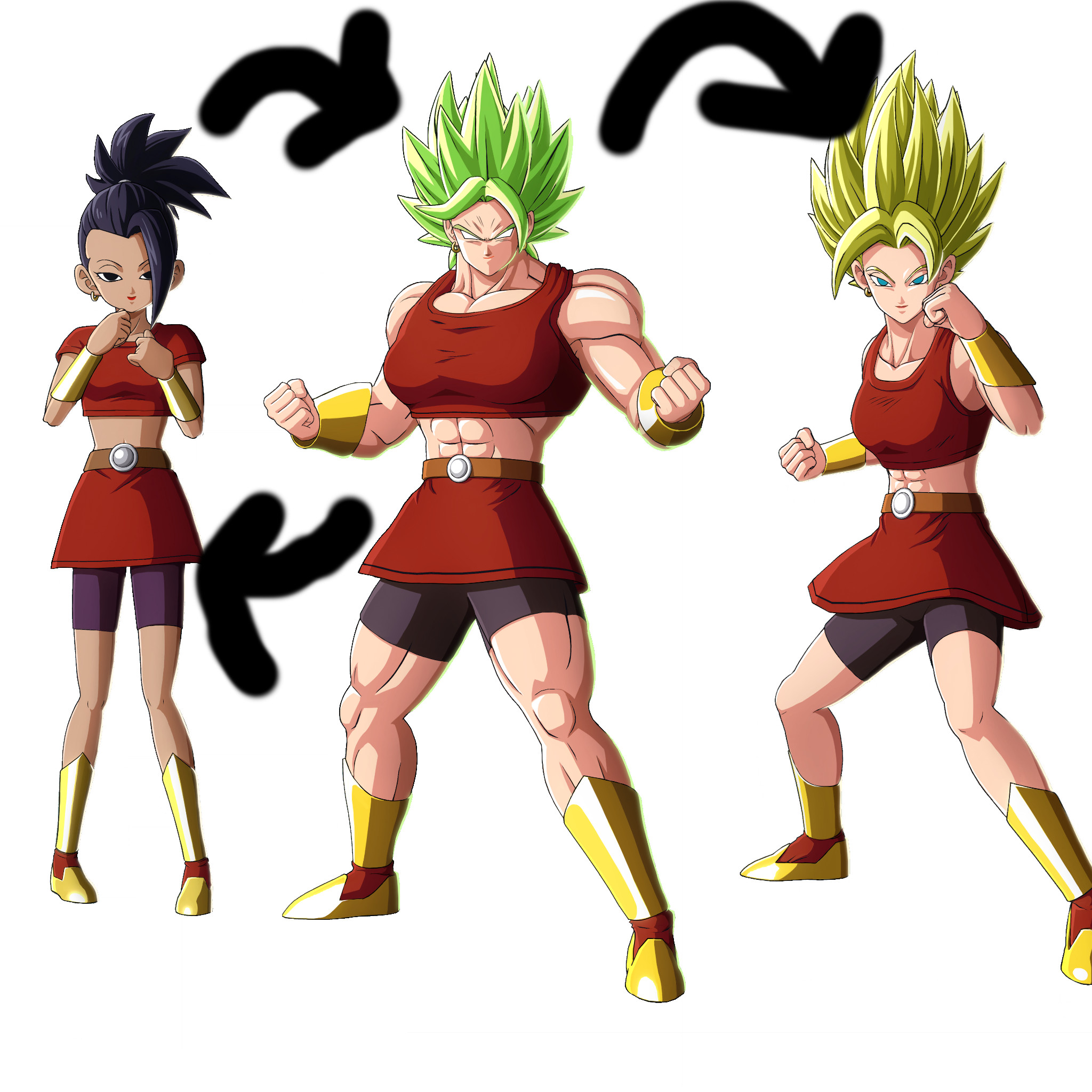 Kale (Berserker) Detransform or transform to SSJ Mod for Dragon Ball ...