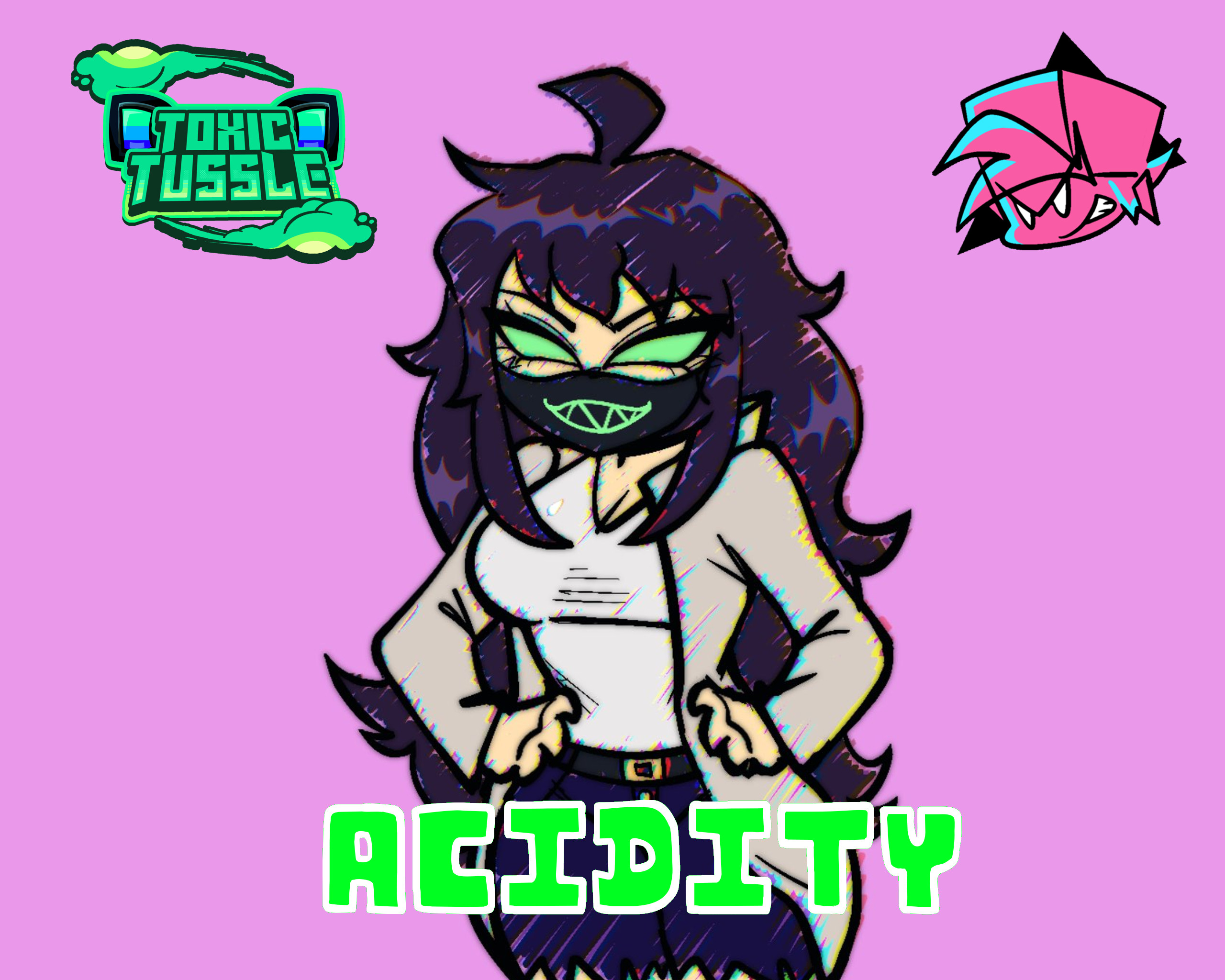 Toxic Tussle - Acidity FPS+ Port Mod for Friday Night Funkin' | FNF Mods