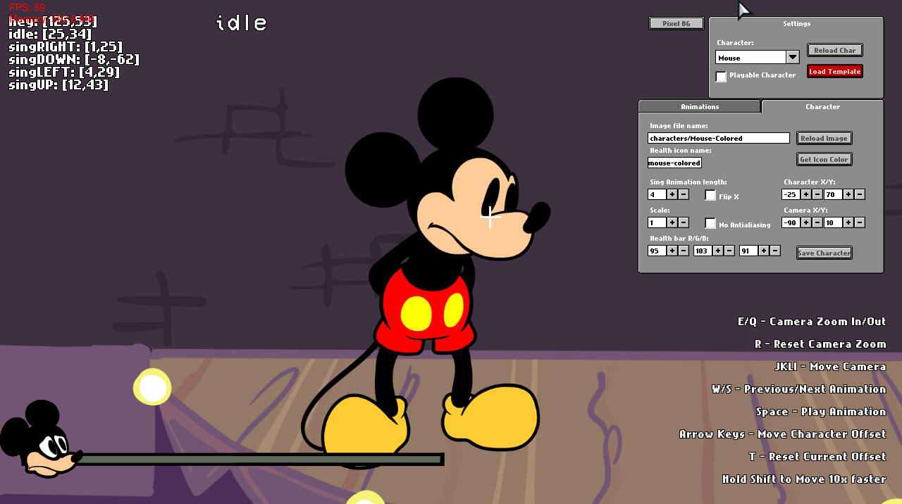 WI Mickey Reskinned Colored Mod for Friday Night Funkin' | FNF Mods