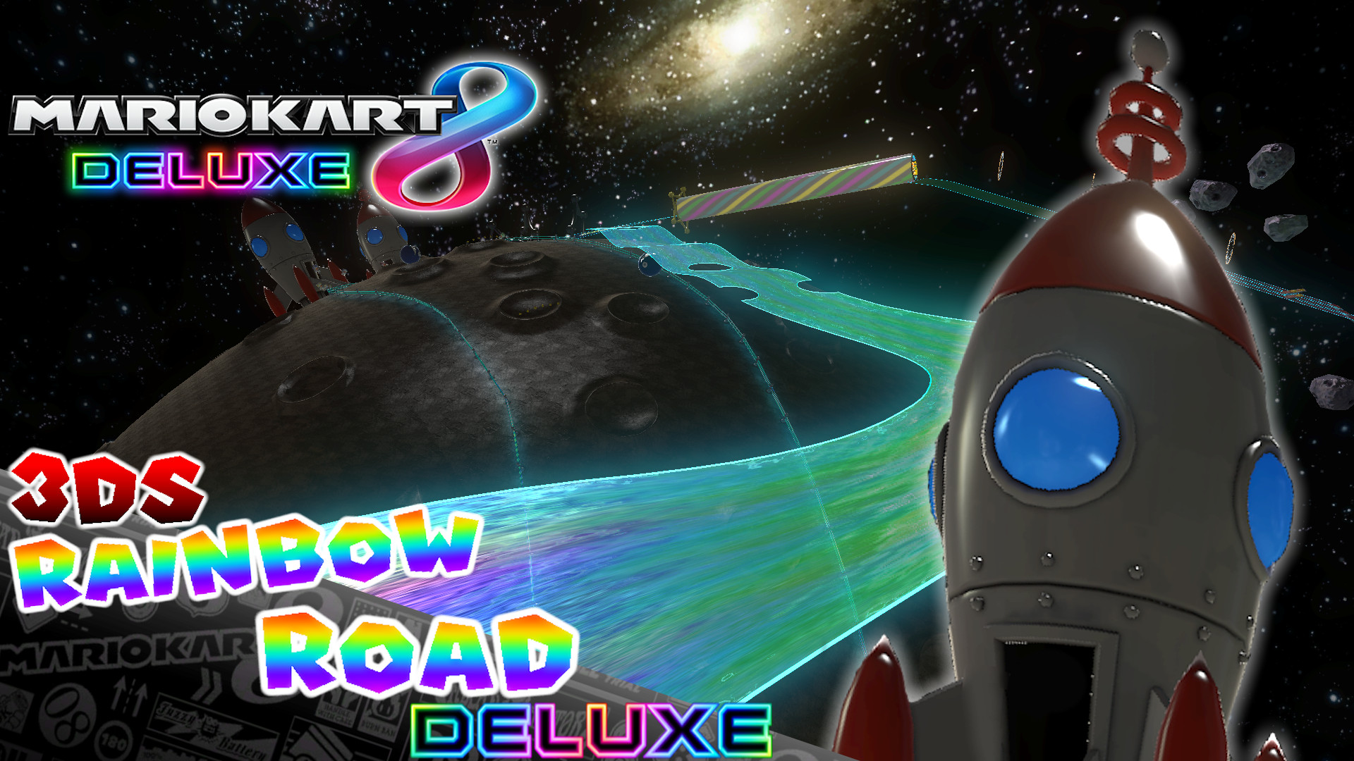 3DS Rainbow Road Deluxe (Course Retexture) Mod for Mario Kart 8 Deluxe | MK8D Mods