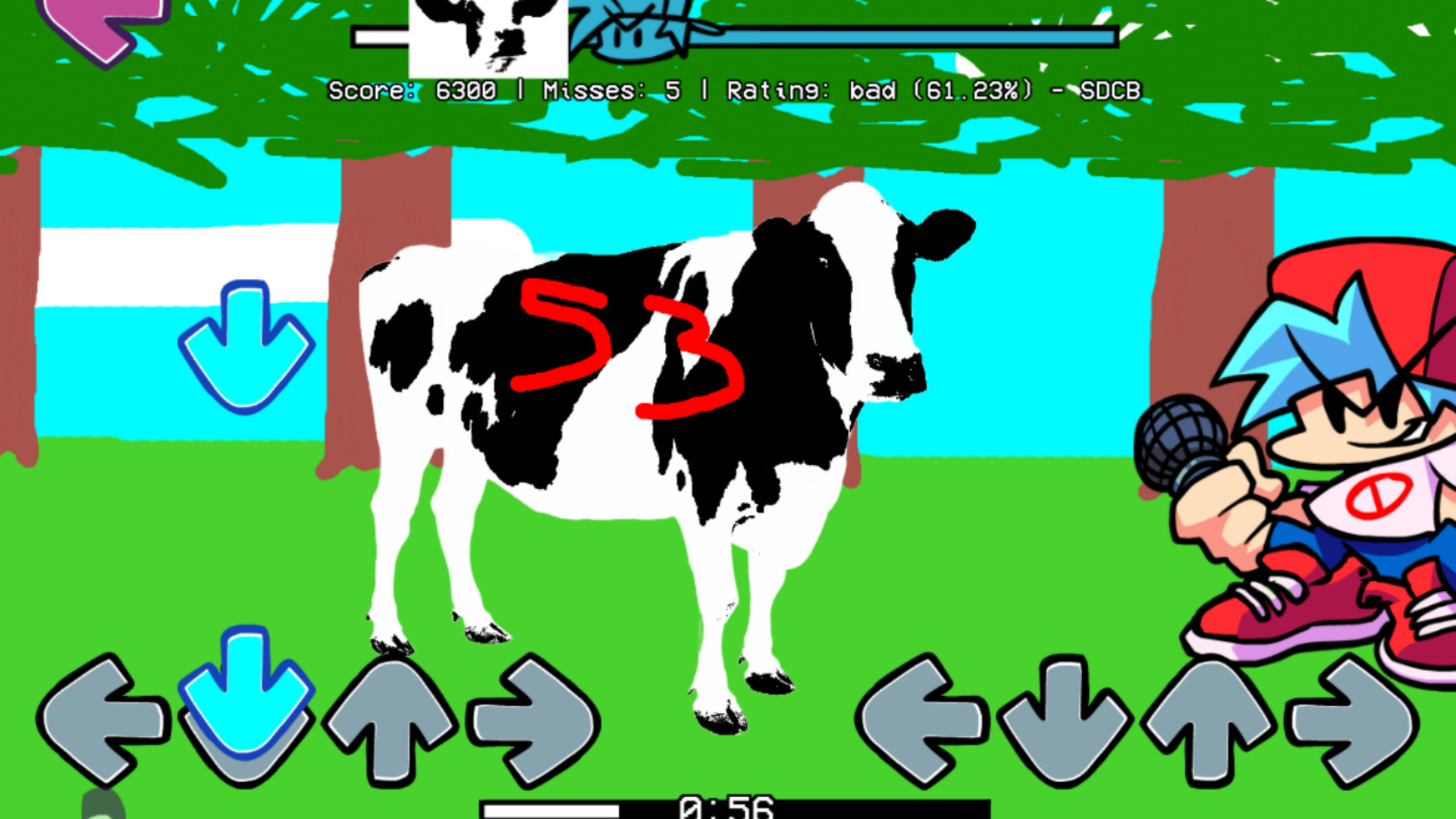FNF' vs a random cow [Small Update] Mod for Friday Night Funkin' | FNF Mods