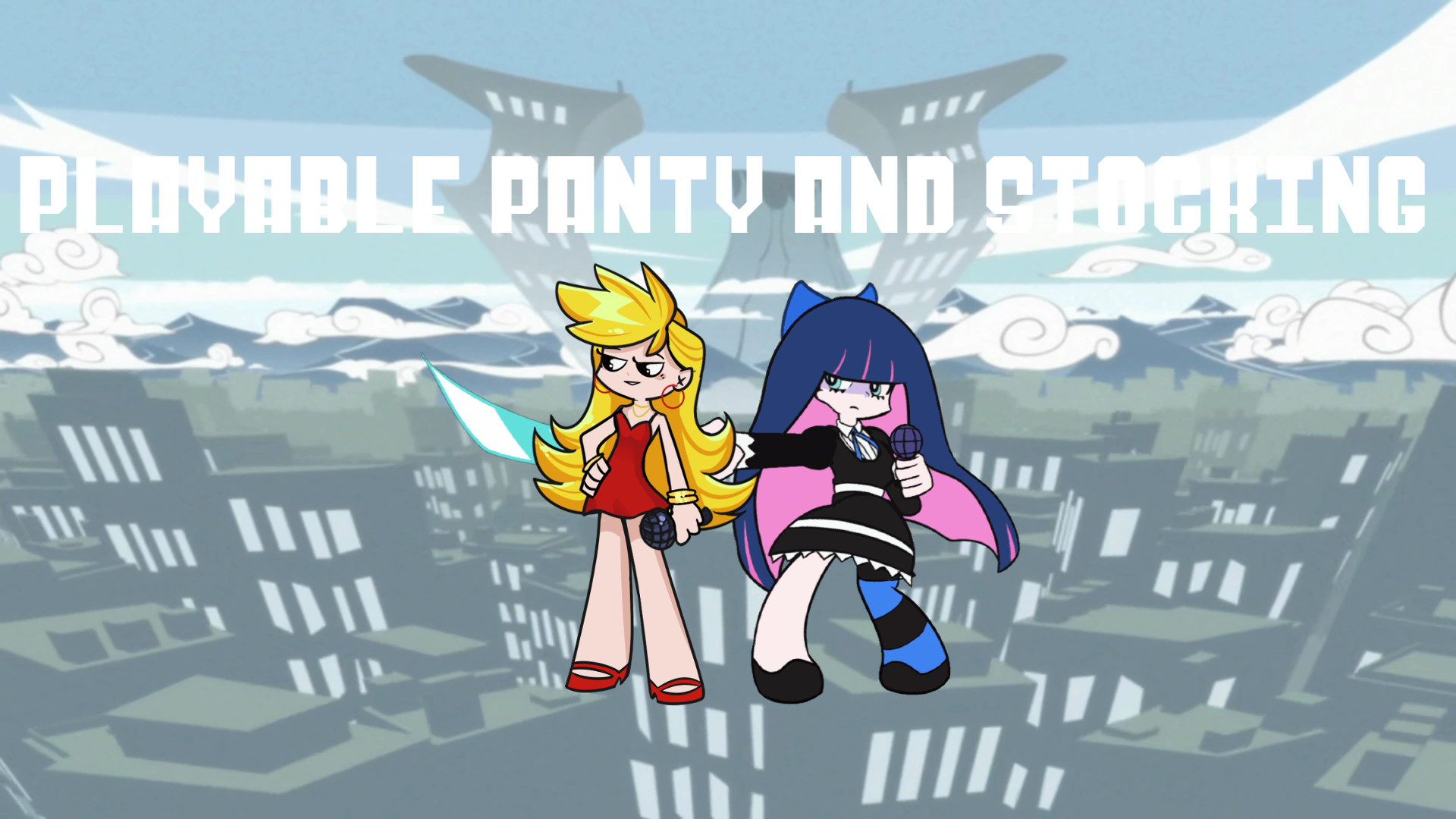 Playable Panty And Stocking Mod for Friday Night Funkin' | FNF Mods