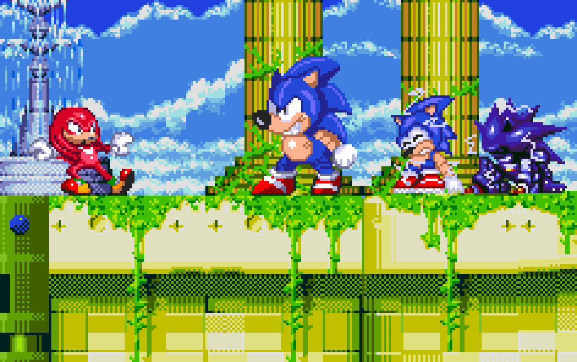 Pseudo Sonic over Mecha Sonic Mod for Sonic 3 A.I.R. | S3AIR Mods
