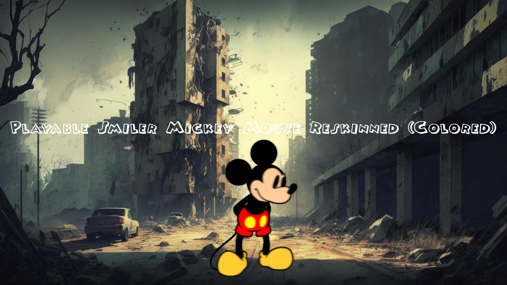 Playable Smiler Mickey Mouse Reskinned (Colored) Mod for Friday Night ...