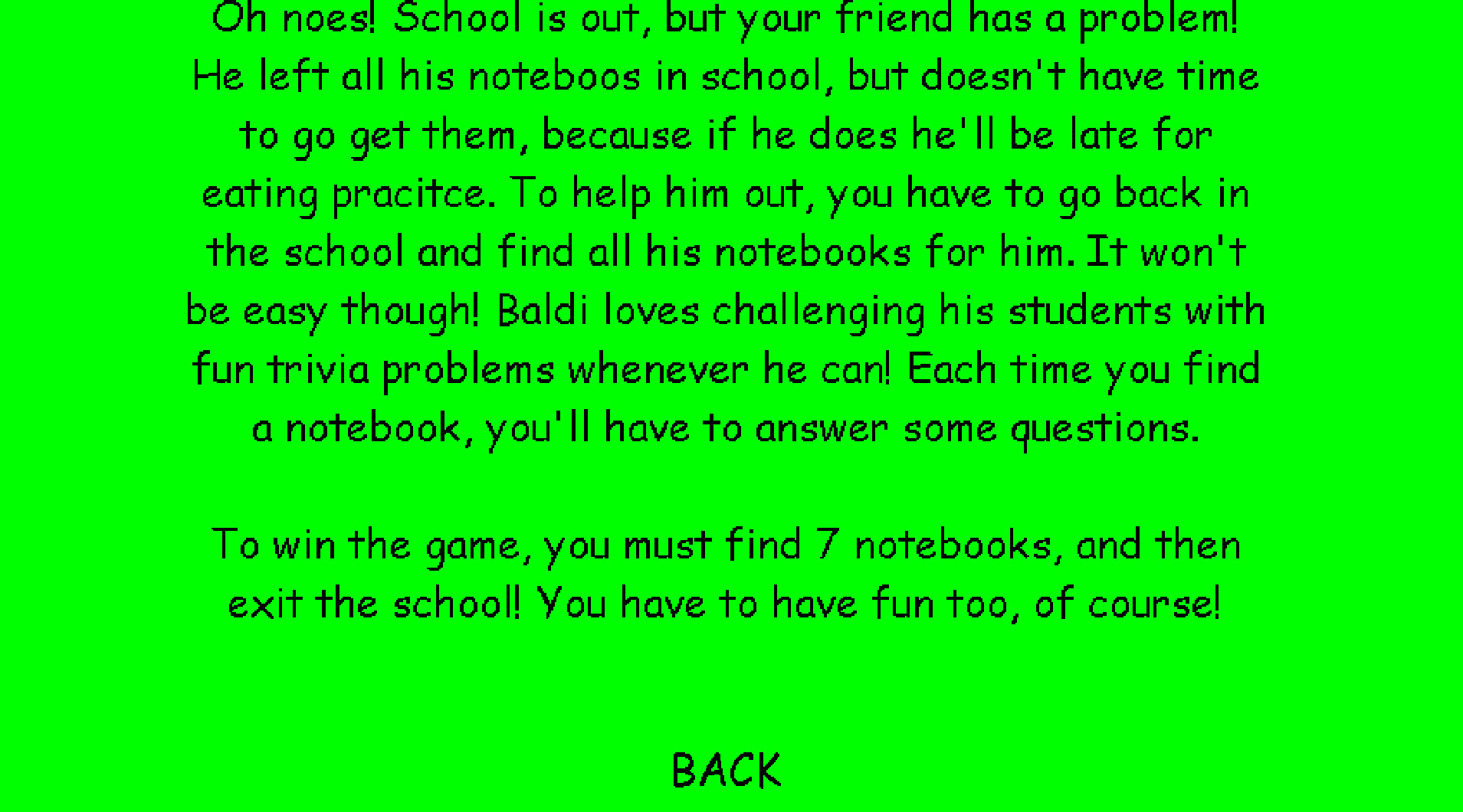 Green Fortnite Mod for Baldi's Basics | Baldi Mods
