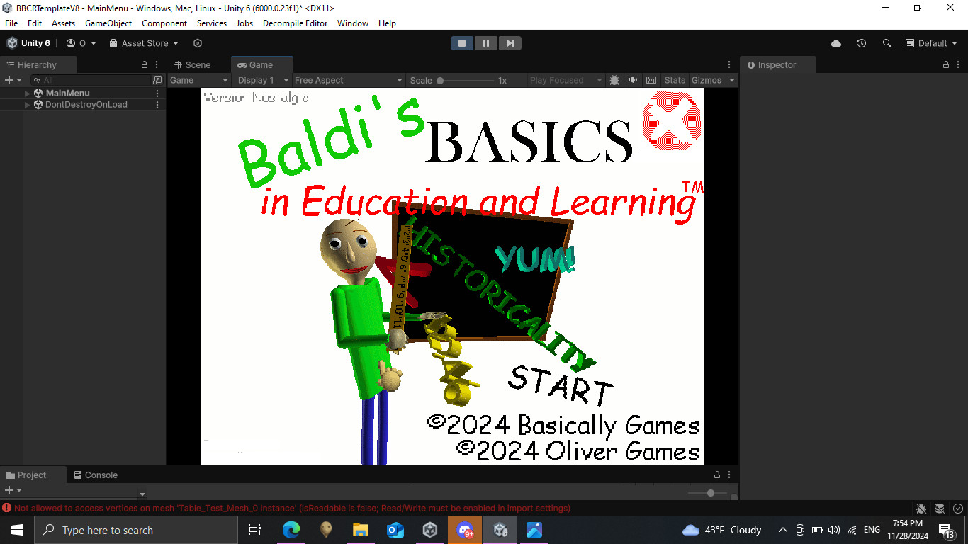 BBCR if it was released in 2018-2019! Mod for Baldi's Basics | Baldi Mods