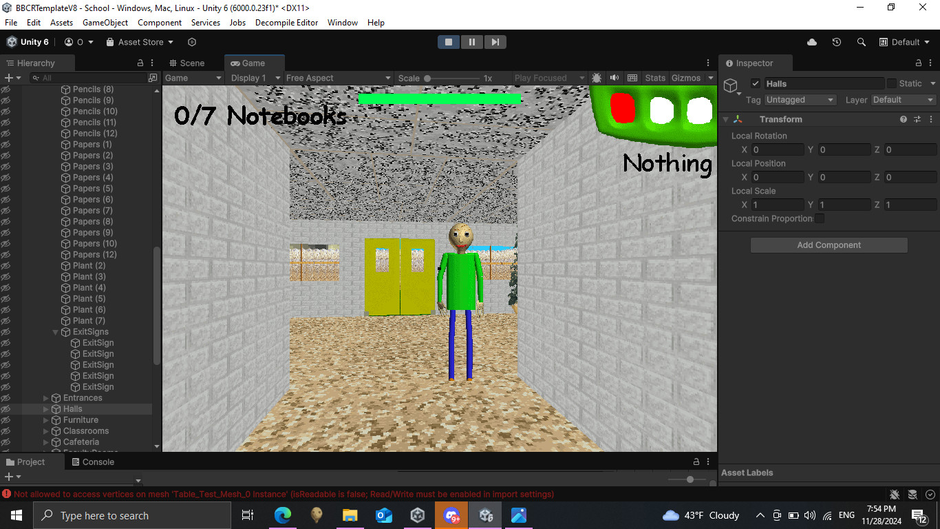 BBCR if it was released in 2018-2019! Mod for Baldi's Basics | Baldi Mods