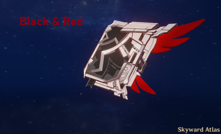 Skyward Atlas Black & Red Recolor Mod for Genshin Impact | GI Mods