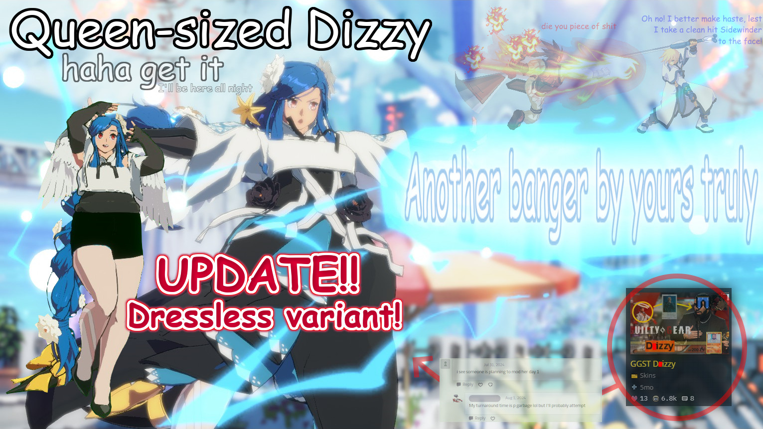 Queen-sized Dizzy Mod for GUILTY GEAR -STRIVE- | GGST Mods