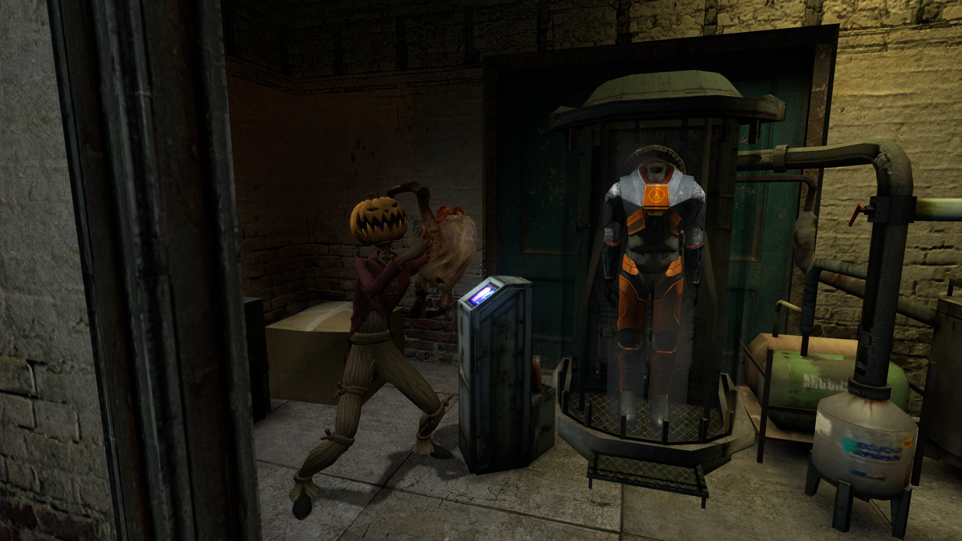 Pumpkin King over Barney Mod for Half-Life 2 | HL2 Mods