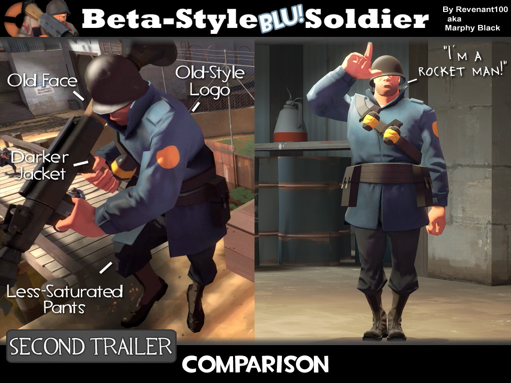 Beta-Style Blu! Soldier Mod for Team Fortress 2 | TF2 Mods