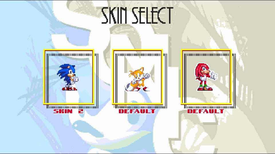Shinbs Modern sonic Skin Select Mod for Sonic 3 A.I.R. | S3AIR Mods