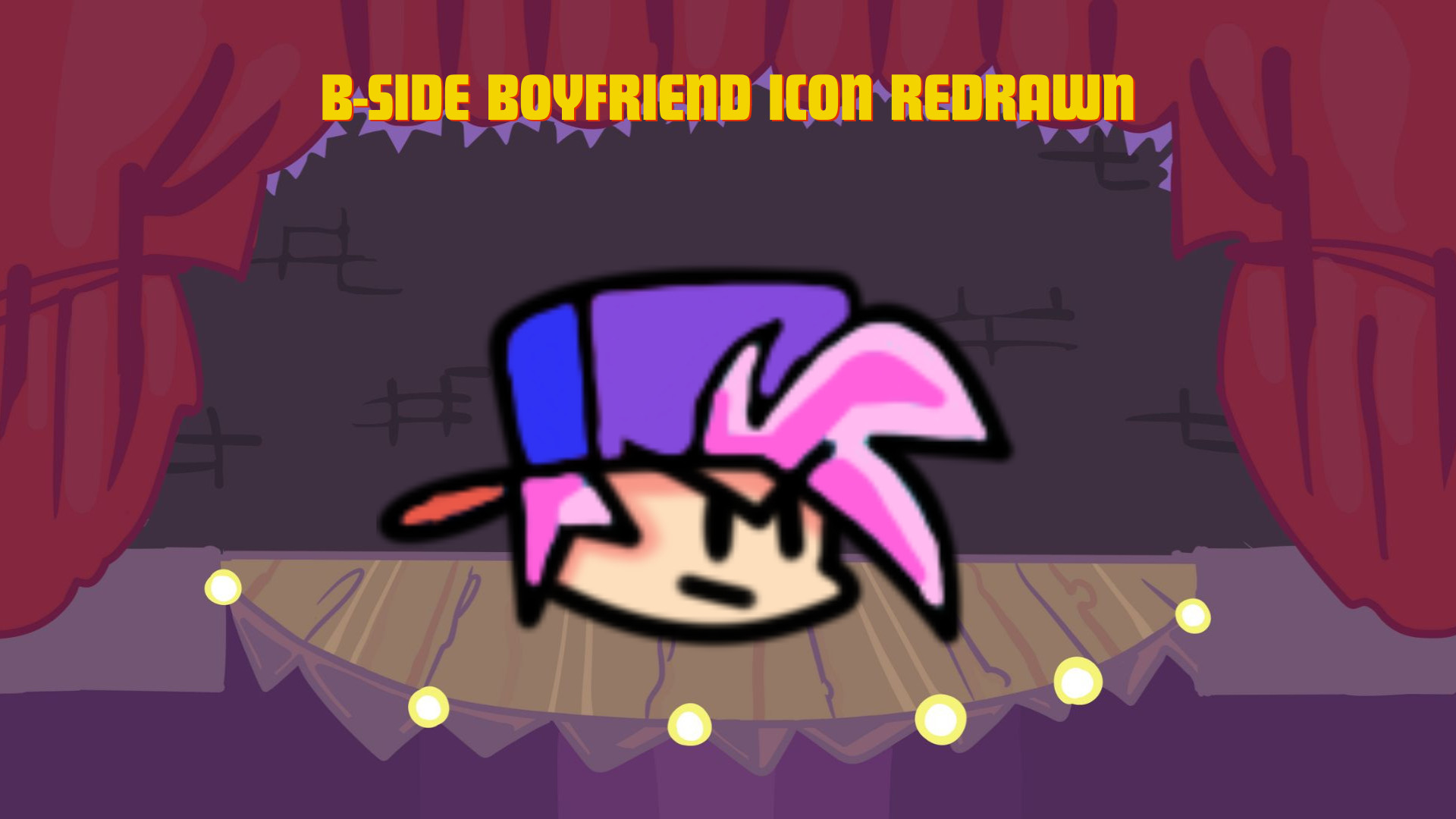 B-side Boyfriend Icon REDRAWN Mod for Friday Night Funkin' | FNF Mods