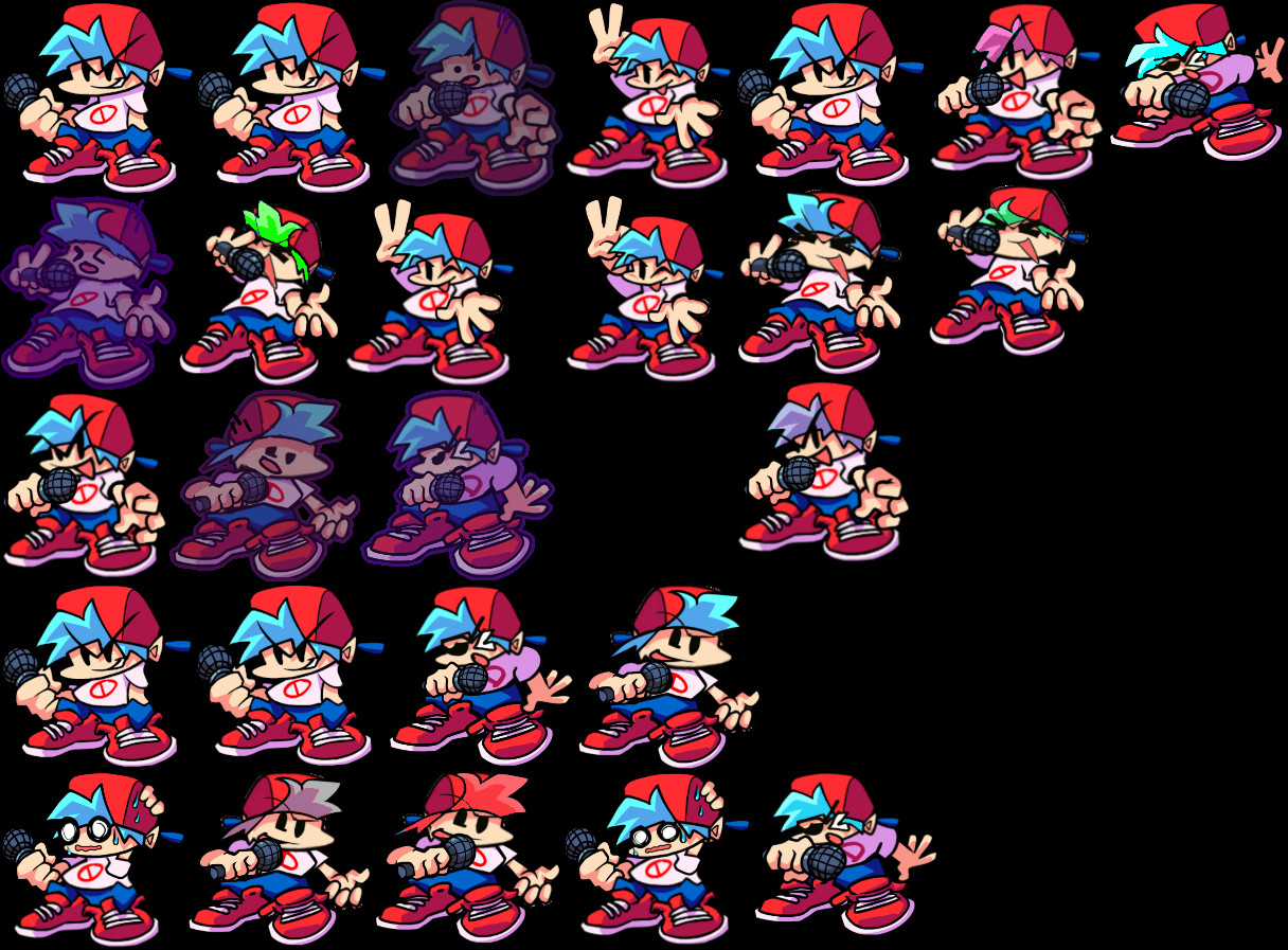 LILY'S CUSTOM BF SPRITES DOWNLOAD Mod for Friday Night Funkin' | FNF Mods