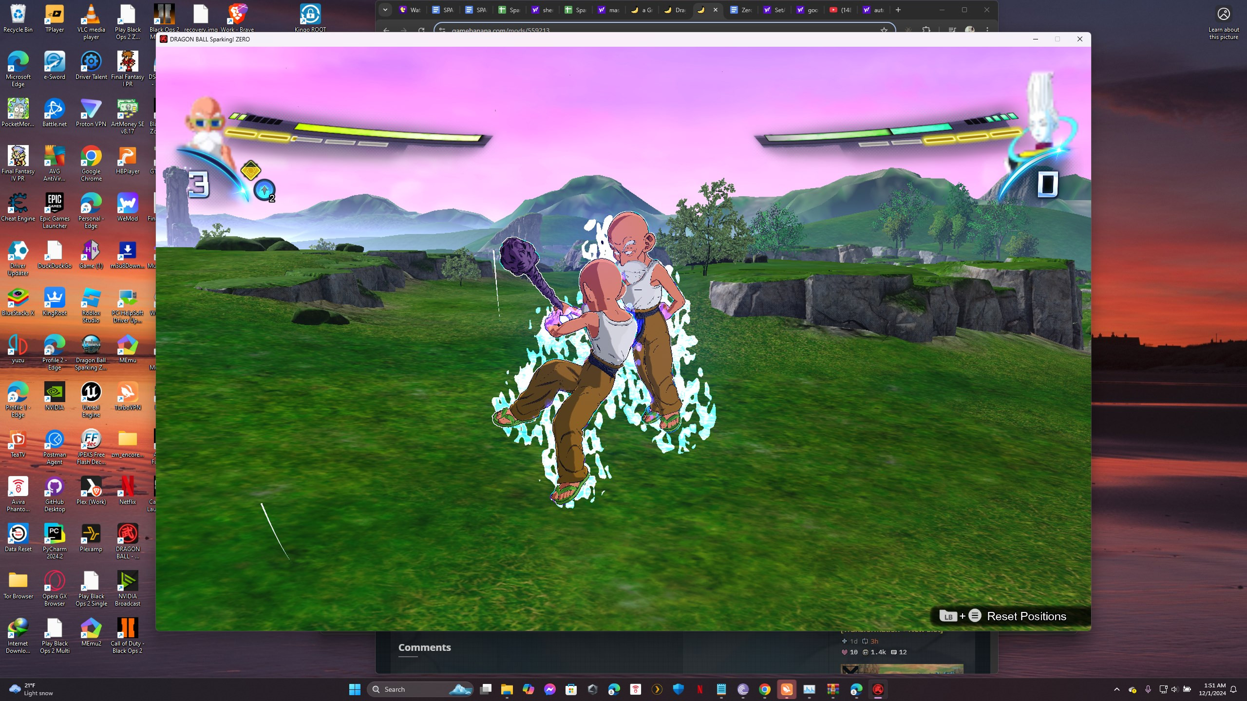 Whis_sauto_dodge_roshivoice_roshi_moveset Mod for Dragon Ball: Sparking ...