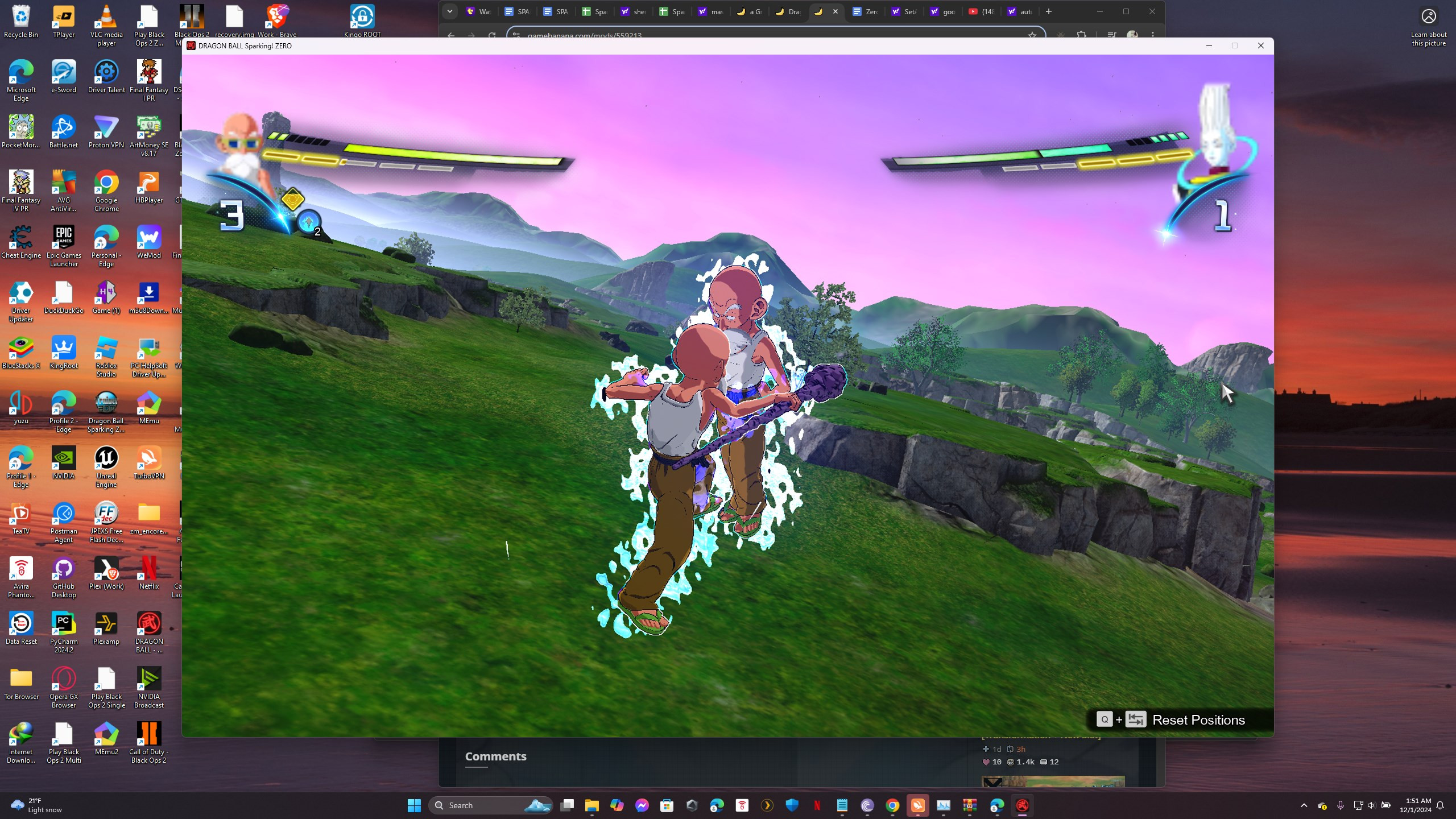 Whis_sauto_dodge_roshivoice_roshi_moveset Mod for Dragon Ball: Sparking ...