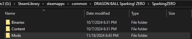 SparkingZERO Mod Loader Mod for Dragon Ball: Sparking! ZERO | DBSZ Mods