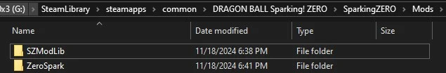 SparkingZERO Mod Loader Mod for Dragon Ball: Sparking! ZERO | DBSZ Mods