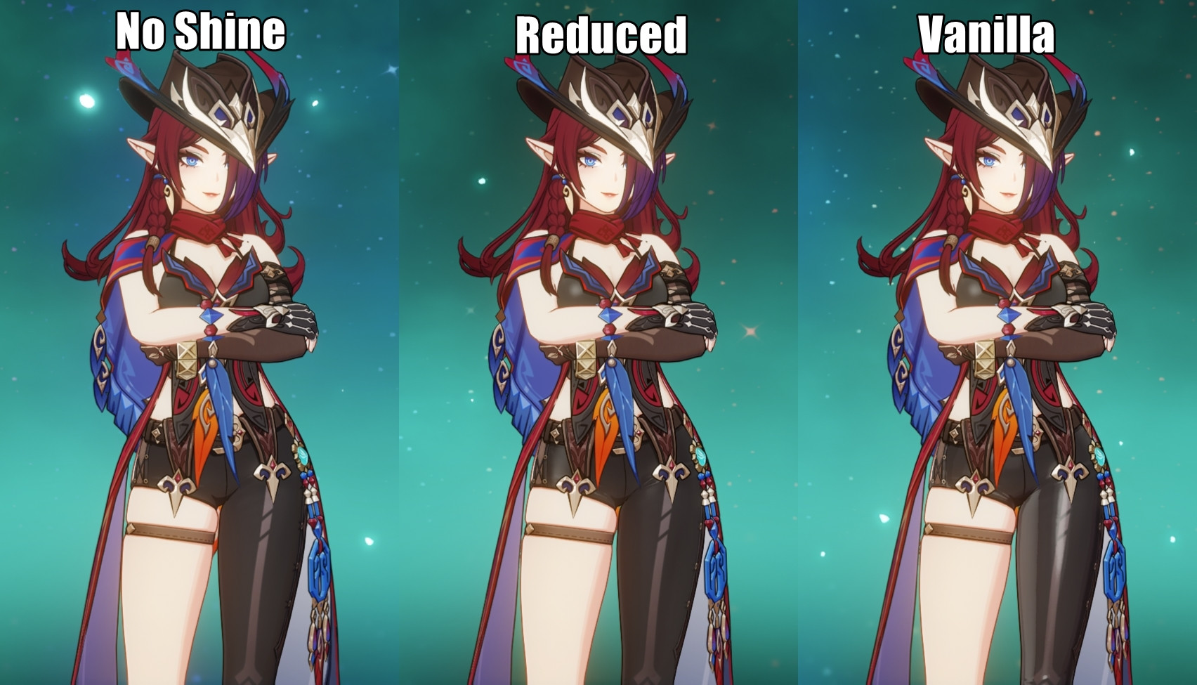 No Shine Chasca Pants - compatible with recolors! Mod for Genshin ...