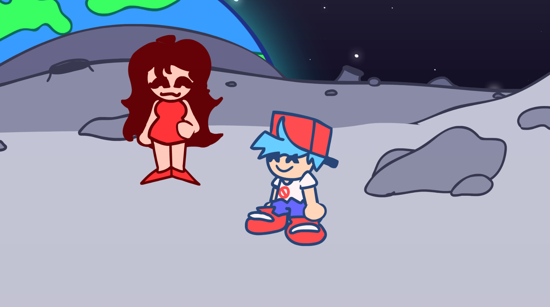 FNF ON THE FREAKIN' MOON (Oneshot) Mod for Friday Night Funkin' | FNF Mods