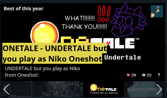 ONETALE - UNDERTALE but you play as Niko Oneshot Mod for UNDERTALE ...