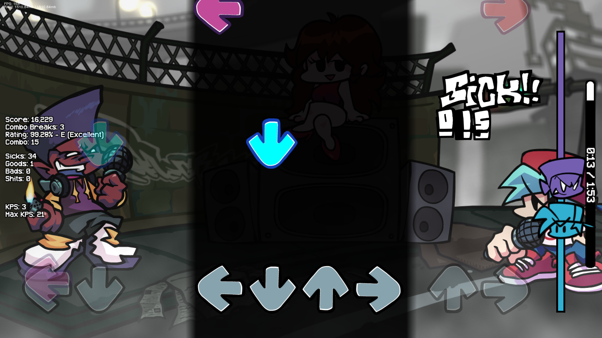 BadHUD [V-Slice] Mod for Friday Night Funkin' | FNF Mods