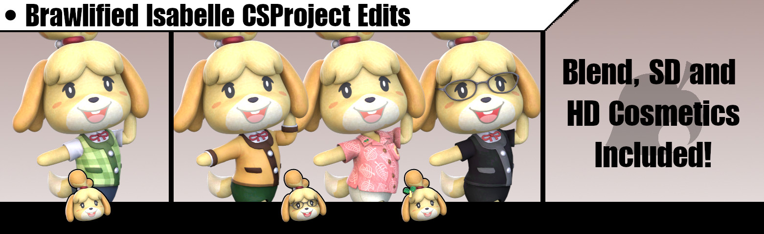 Brawlifed Isabelle CSProject Edits Mod for Super Smash Bros. Brawl ...