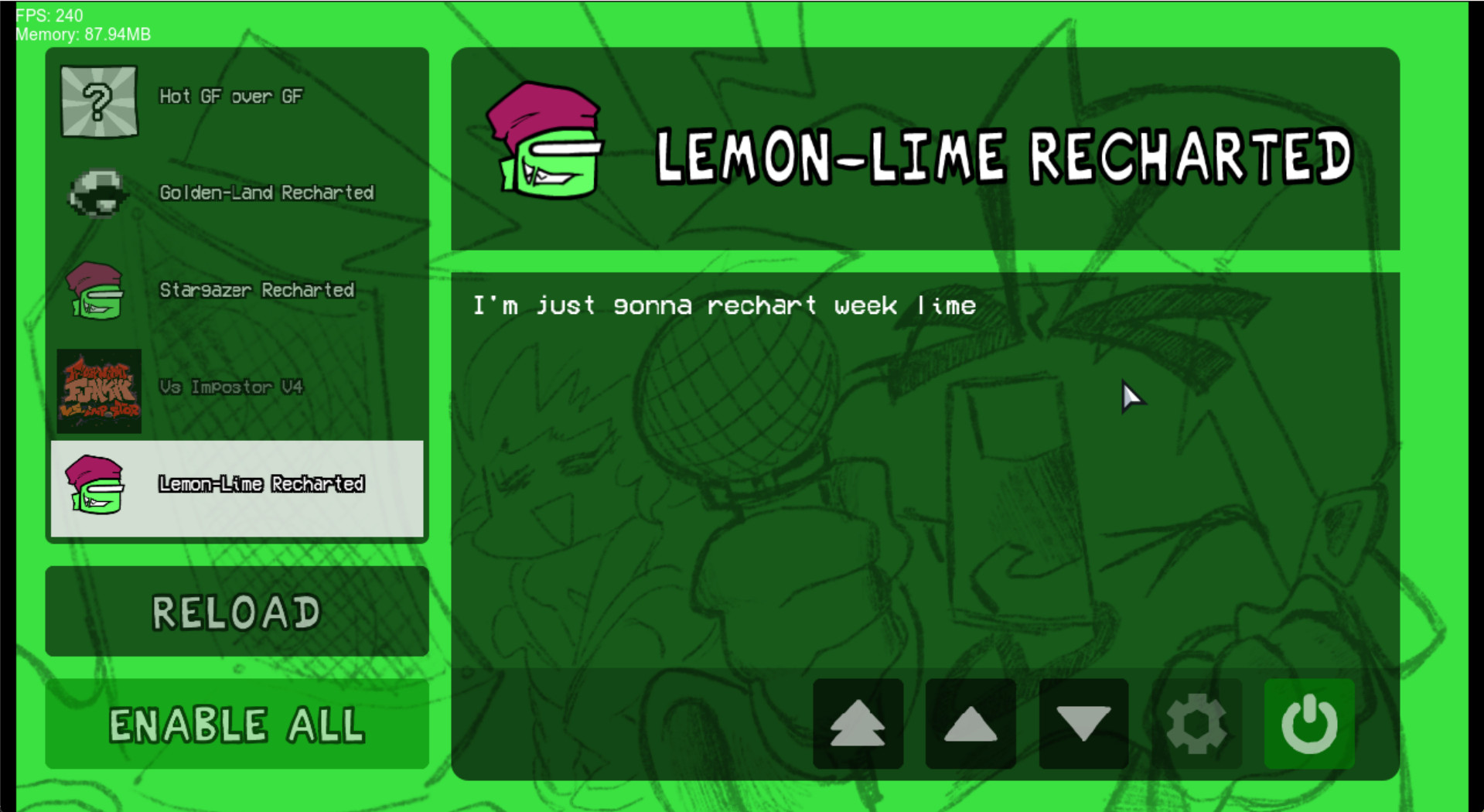 Lemon-Lime Recharted Mod for Friday Night Funkin' | FNF Mods