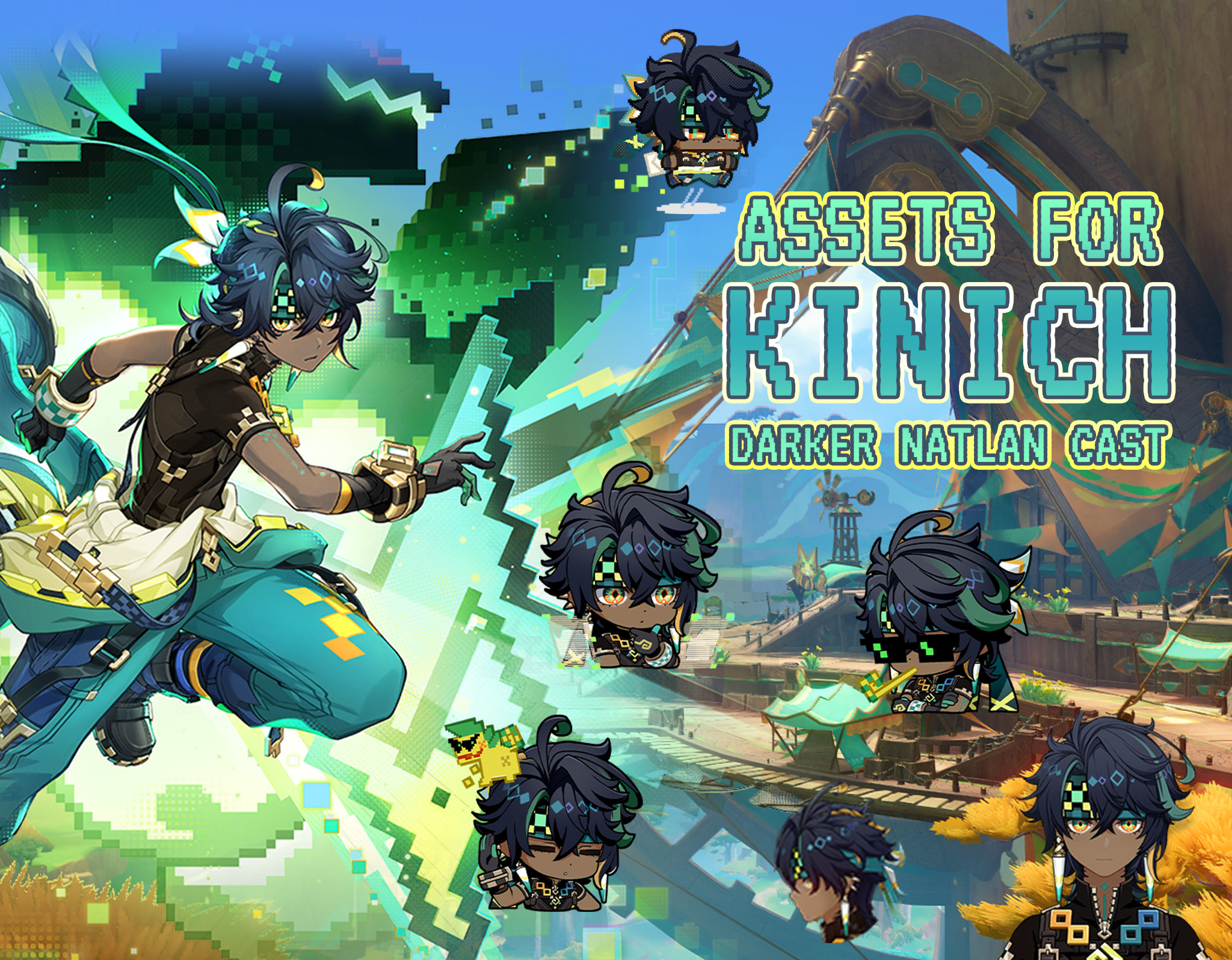 Assets for Kinich Darker Natlan Cast by kokomils Mod for Genshin Impact ...