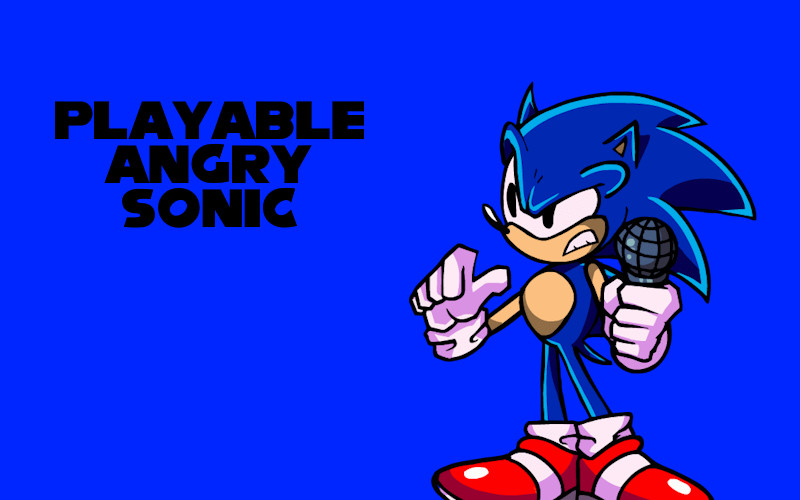 Playable Angry Sonic Mod for Friday Night Funkin' | FNF Mods