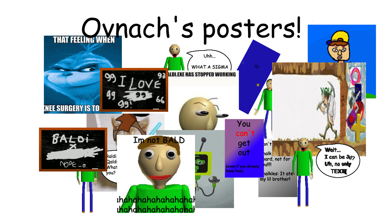 Ovnach's Posters Mod for Baldi's Basics | Baldi Mods
