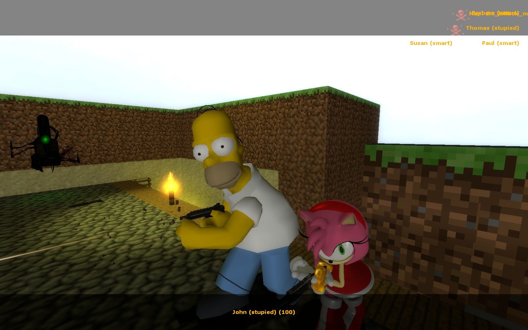 Homer simpson over metro police cop Mod for Half-Life 2: Deathmatch ...