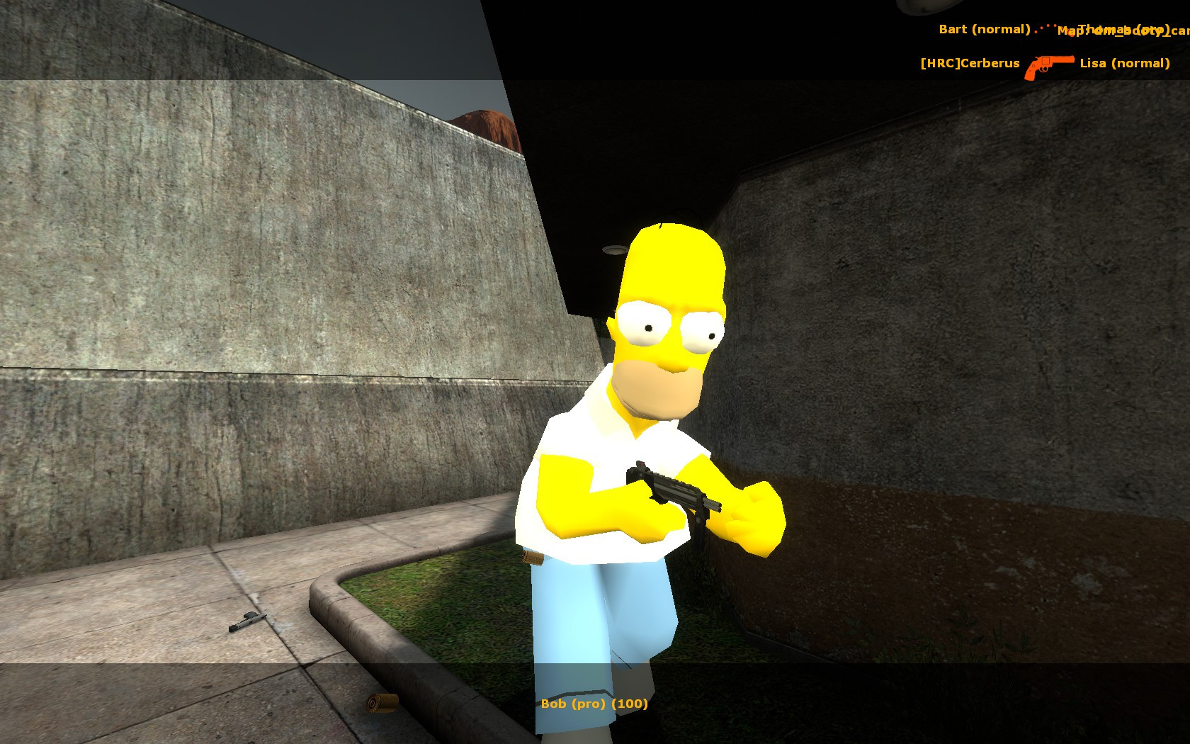 Homer simpson over metro police cop Mod for Half-Life 2: Deathmatch ...