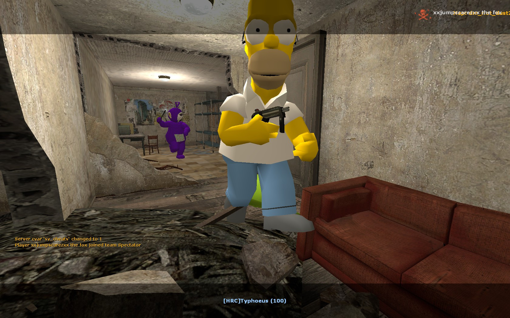 Homer simpson over metro police cop Mod for Half-Life 2: Deathmatch ...