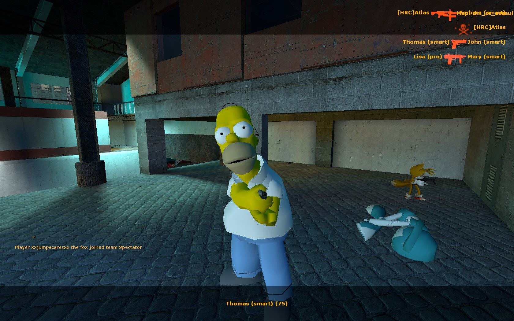 Homer simpson over metro police cop Mod for Half-Life 2: Deathmatch ...